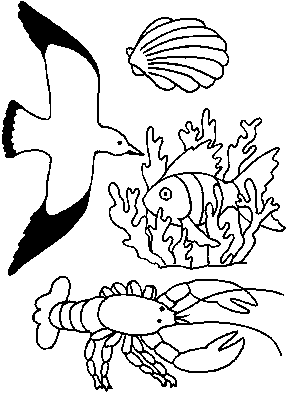 coloriage de la mer 12 - Coloriage en ligne gratuit pour enfant